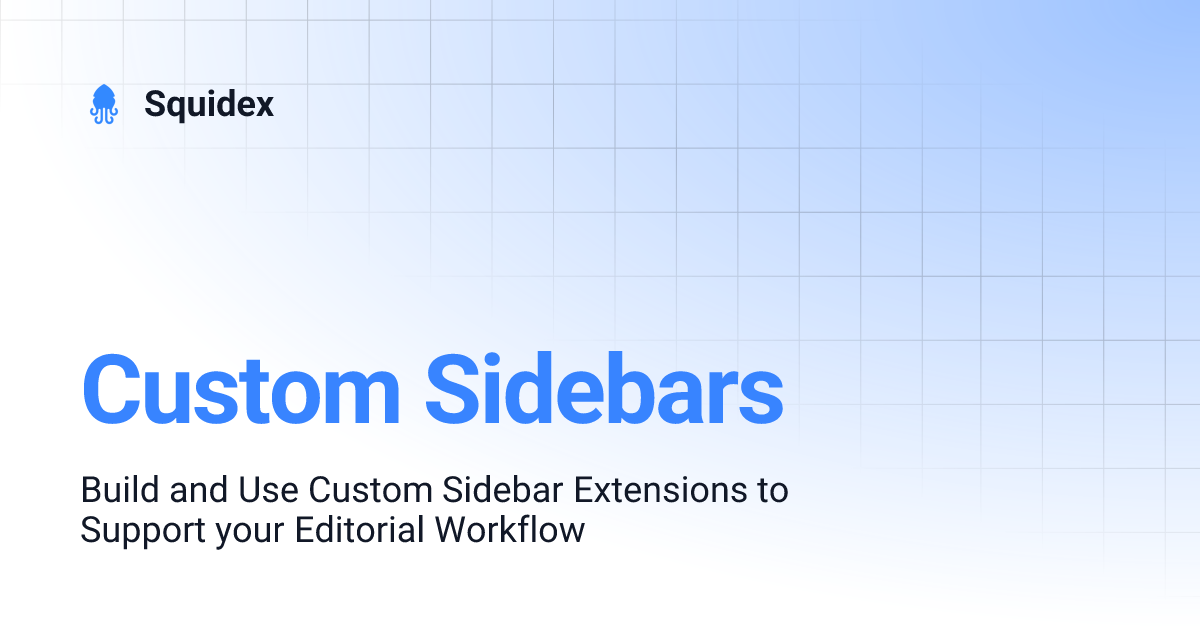 Custom Sidebars | Squidex