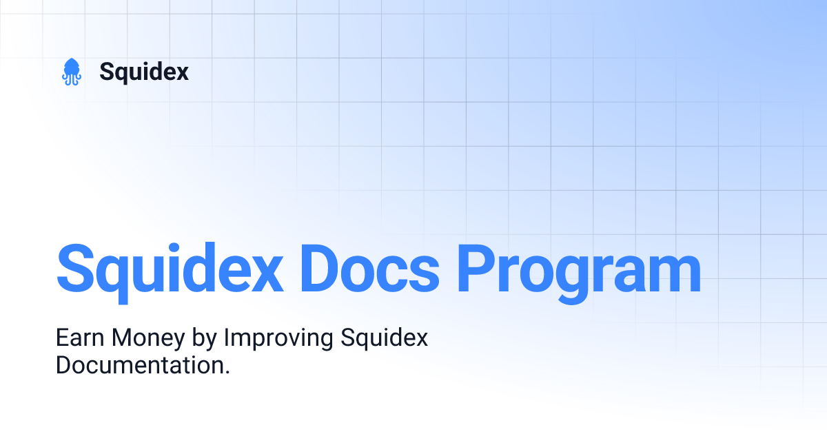 Squidex Docs Program | Squidex