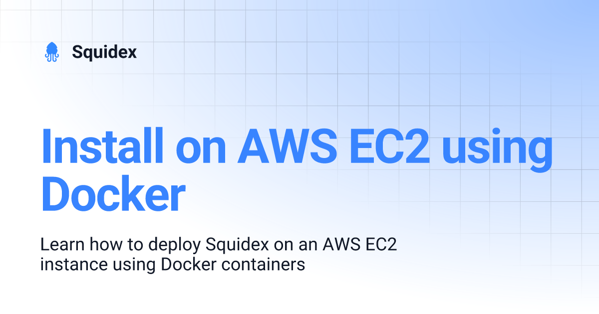 Install on AWS EC2 using Docker | Squidex