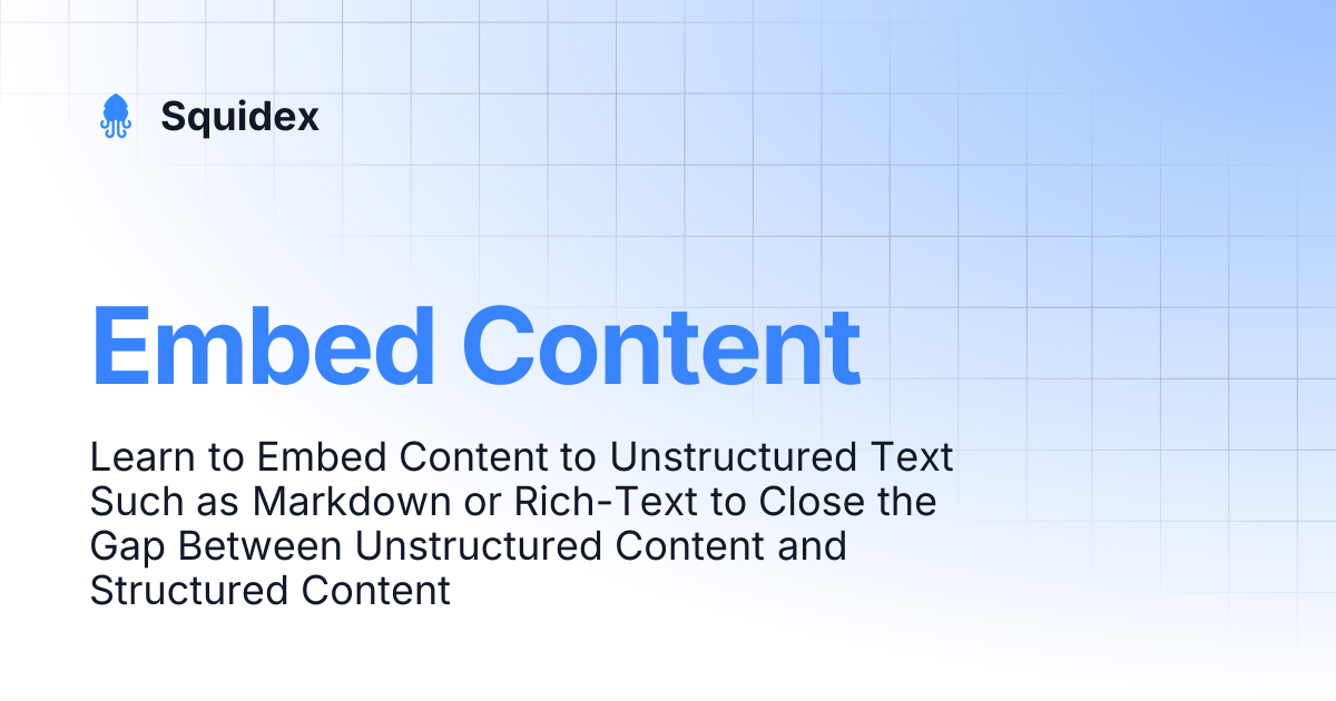 Embed Content | Squidex